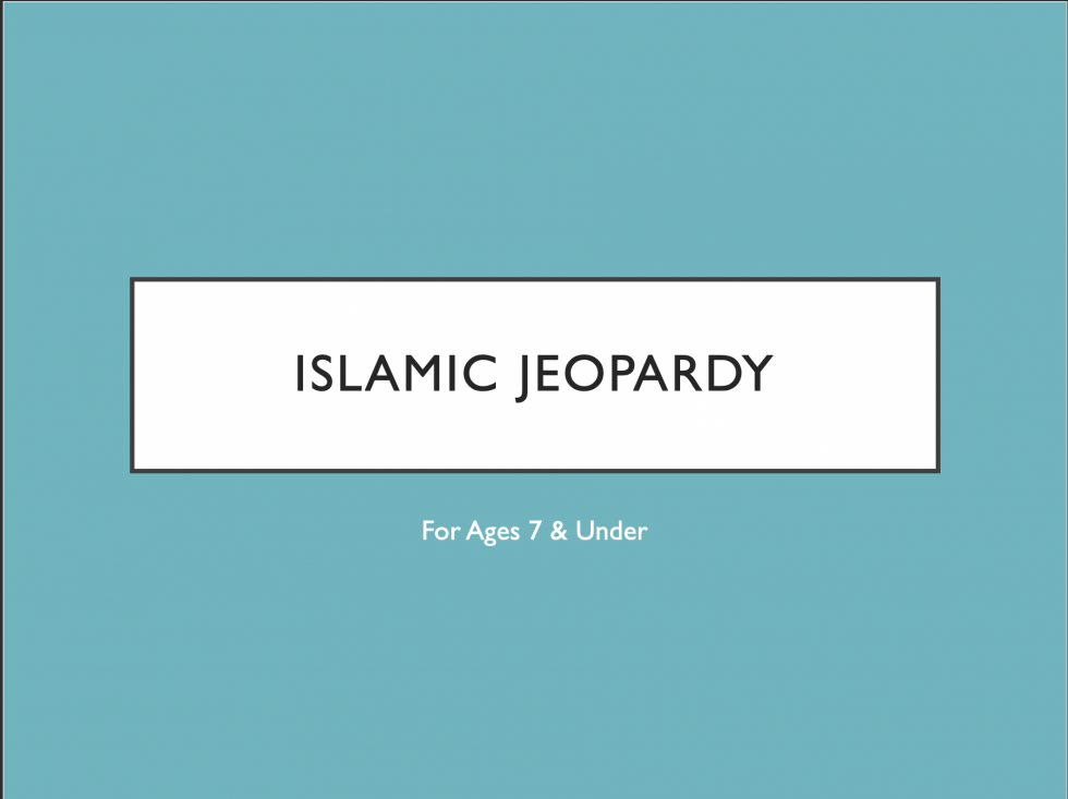 Jeopardy Games | Muslim Media